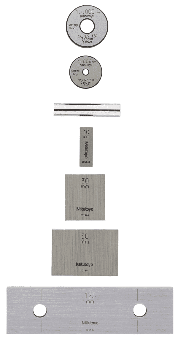 Gauge Block Set, Metric, Ins. Cert., ISO 4 Blocks, Grade 1, Steel, 2 ...