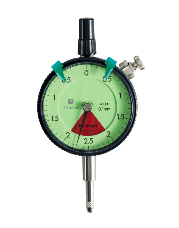 Dial Gauge with Flat Back, One Revolution & Shockproof | 2928AB ...