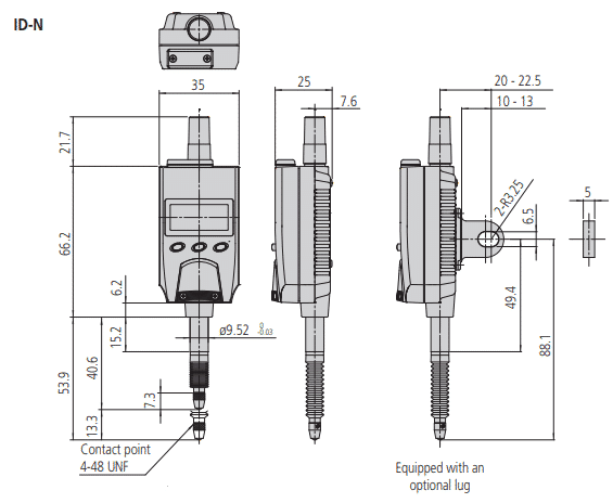 Digital Indicator ID-N (Inch/Metric) | 543-57x | Mitutoyo Authorised ...