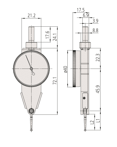 Dial Test Indicator Parallel (Inch) | 513-482-10T | Mitutoyo Authorised ...