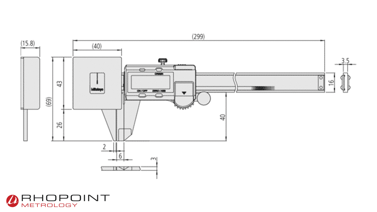 Digital ABS Caliper AOS Constant Measuring Force | 573-291 | Mitutoyo