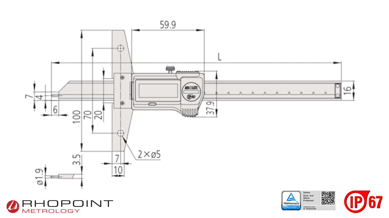Digital ABS Pin Type Depth Gauge | Digital ABS Pin Type Depth Gauge ...